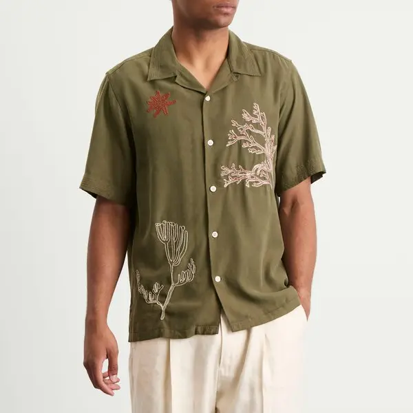 Nn07 Julio Embroidered Short Sleeve Shirt