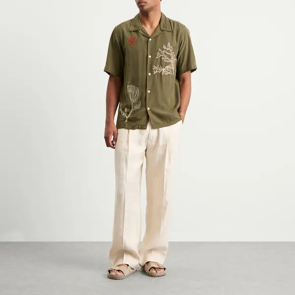 Nn07 Julio Embroidered Short Sleeve Shirt