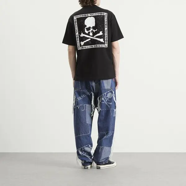 MASTERMIND WORLD Patchwork Jacquard Straight Denim Pants