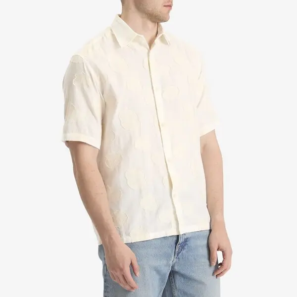 Nn07 Freddy Jacquard Shell Short Sleeve Shirt