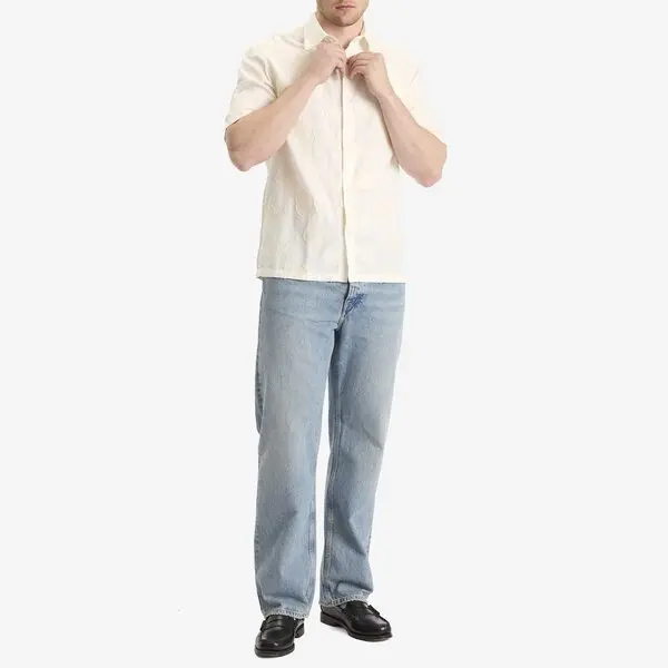 Nn07 Freddy Jacquard Shell Short Sleeve Shirt