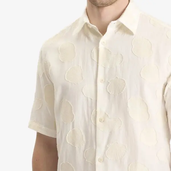 Nn07 Freddy Jacquard Shell Short Sleeve Shirt