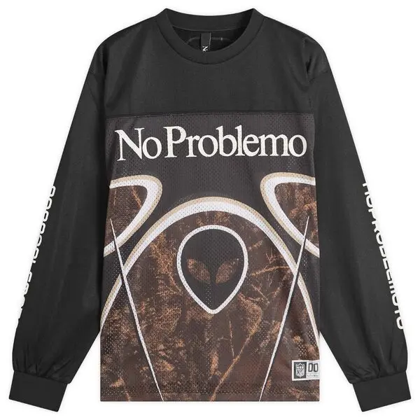 NO PROBLEMO Alien Long Sleeve Moto Jersey - Black
