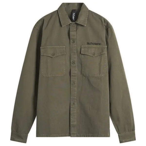 NO PROBLEMO Mini Problemo Ripstop Work Shirt - Olive