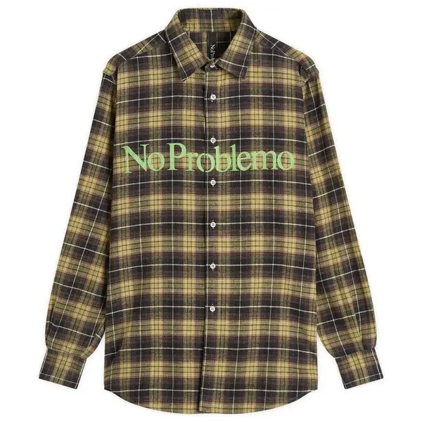NO PROBLEMO Plaid Shirt - Green