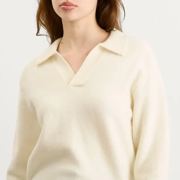 DUNST Open Collar Knit Jumper