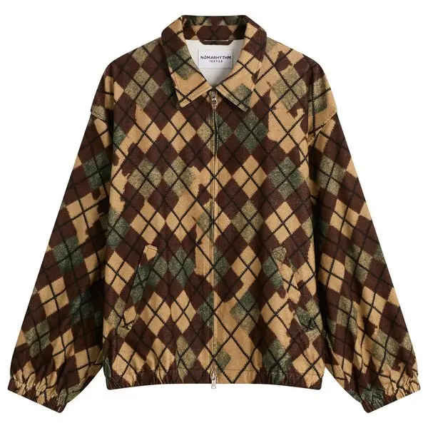 NOMARHYTHM TEXTILE Argyle Zip Jacket