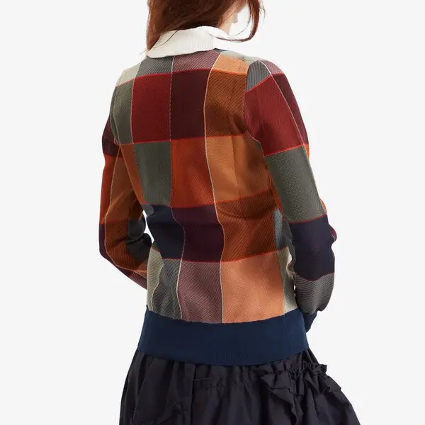 Toga Check Knit Polo Shirt
