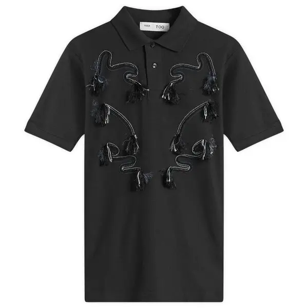 Toga Embroidery Polo Shirt - Black