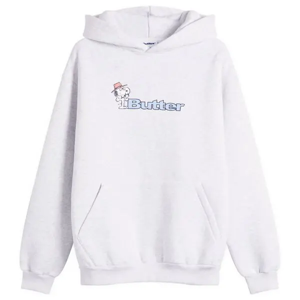 BUTTER GOODS X Peanuts Spike Logo Hoodie - Ash