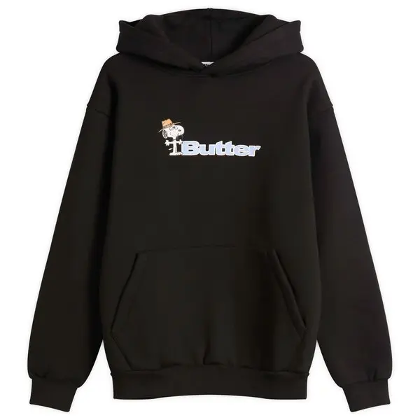 BUTTER GOODS X Peanuts Spike Logo Hoodie - Black