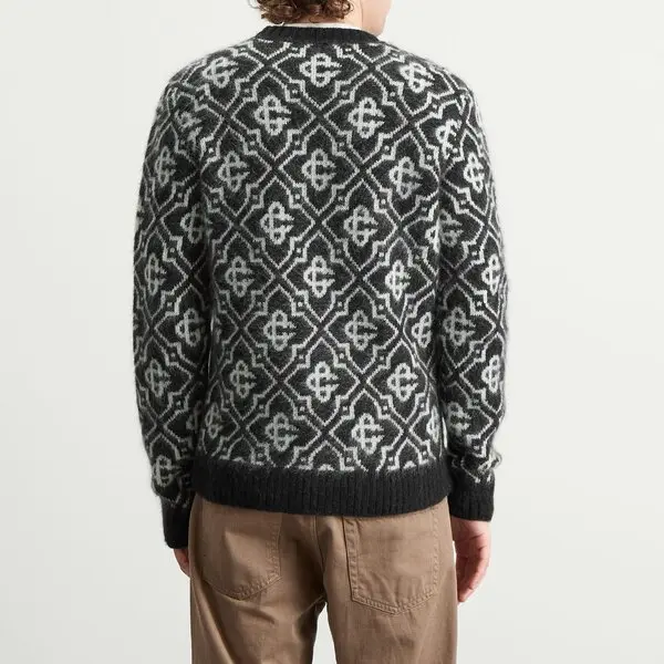 Casablanca Monogram Mohair Blend Crew Sweatshirt