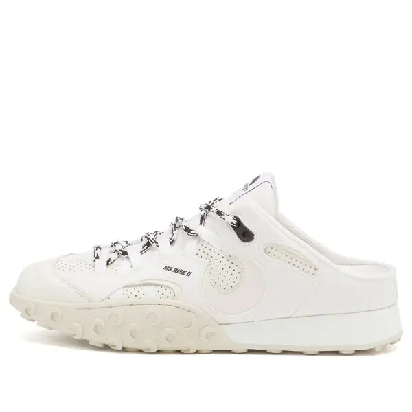 MARINE SERRE Suede Leather Ms Rise Tyko Mule - White