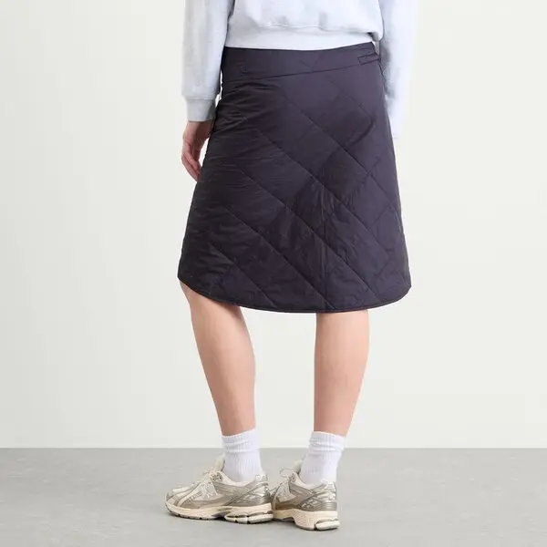 Gramicci Quilted Thermal Midi Skirt - Navy