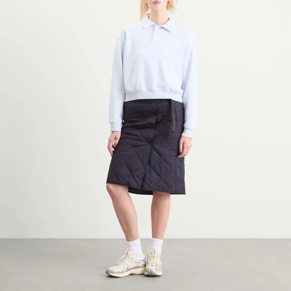 Gramicci Quilted Thermal Midi Skirt - Navy