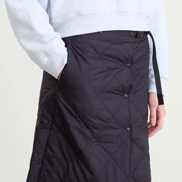 Gramicci Quilted Thermal Midi Skirt - Navy