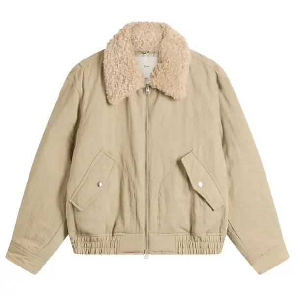 DUNST Padded Minimal Flight Jacket - Beige