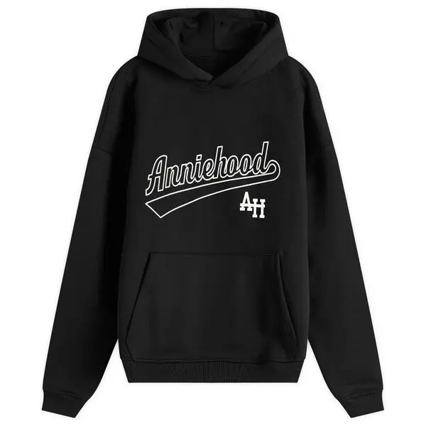 ANNIE HOOD Baseball Hoodie - Black