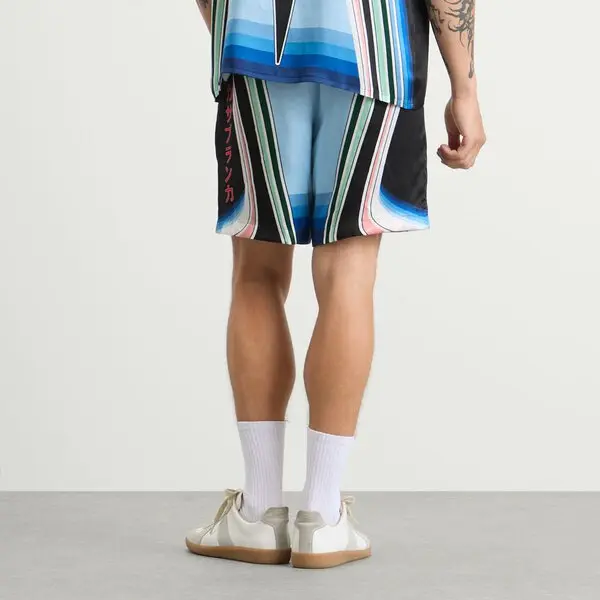 Casablanca Graphic Mountain Drawstring Shorts