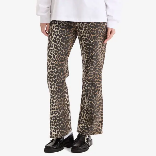 GANNI Print Flare Jeans