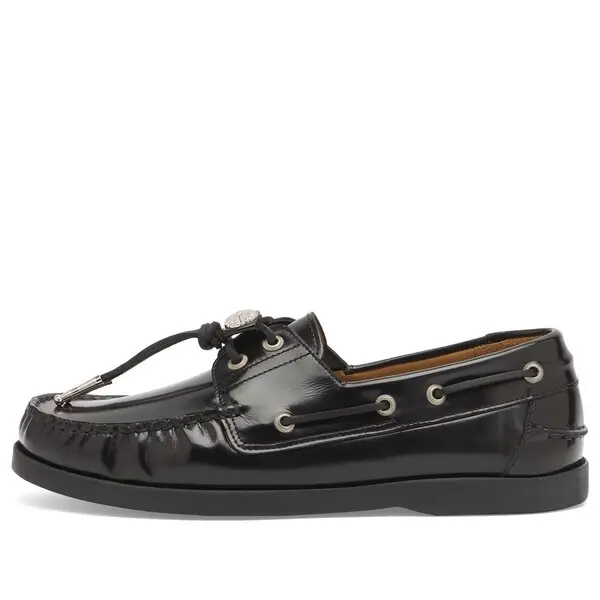 Toga Leather Loafers - Black
