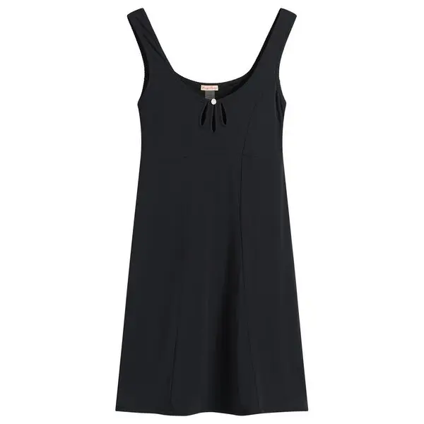 FRUITY BOOTY Satin Mini Dress - Black