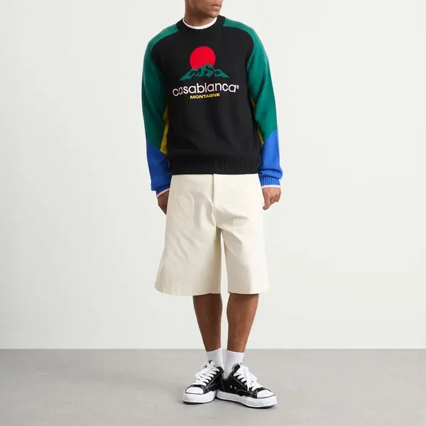 Casablanca Intarsia Crewneck Knit