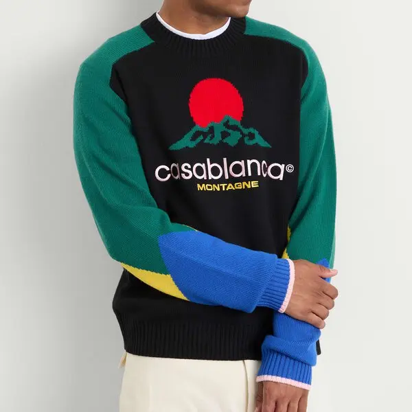 Casablanca Intarsia Crewneck Knit