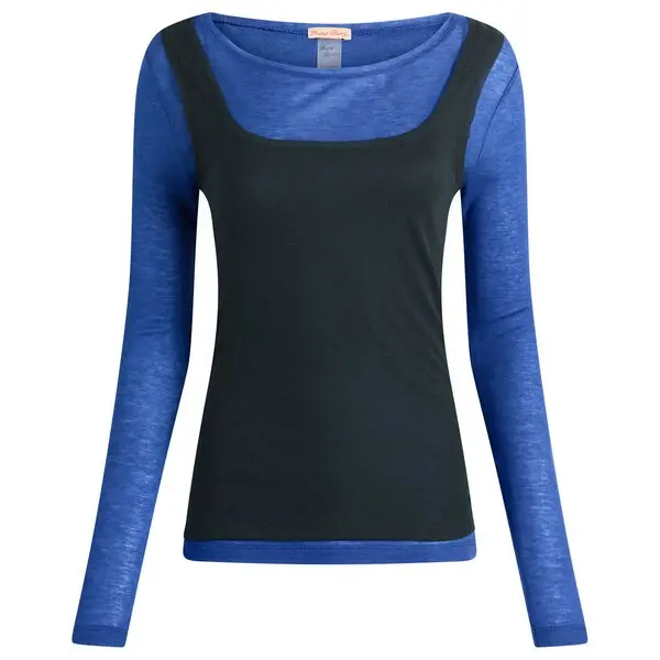 FRUITY BOOTY Double Layer Long Sleeve Top - Blue