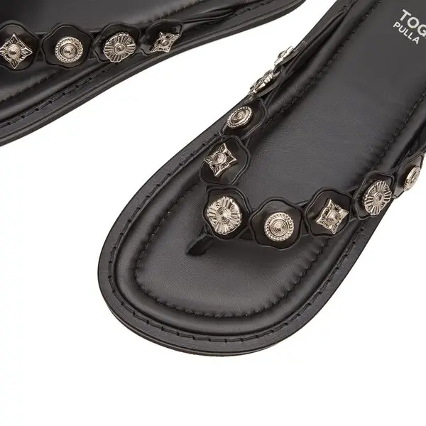 Toga Leather Flip Flops