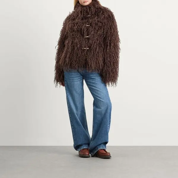 PEACHY DEN Patti Faux Fur Coat