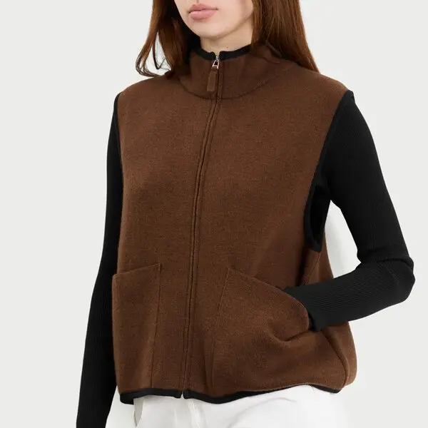 NOTHING WRITTEN Dicky Zip-up Vest