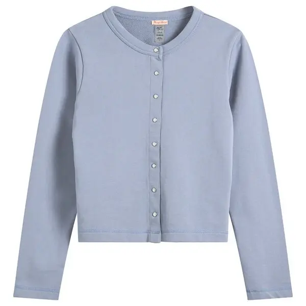FRUITY BOOTY Cotton Terry Cardigan - Blue