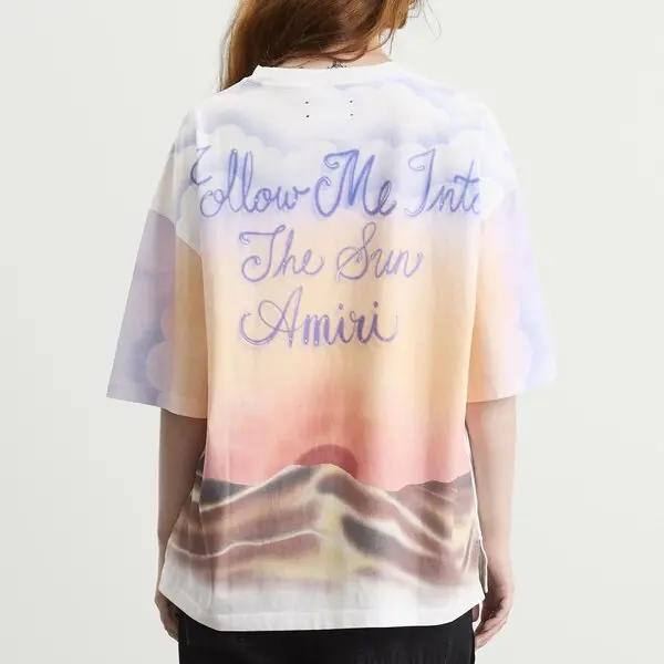 Amiri Follow Me Into The Sun" Graphic Oversized T-shirt