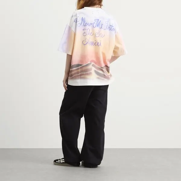 Amiri Follow Me Into The Sun" Graphic Oversized T-shirt