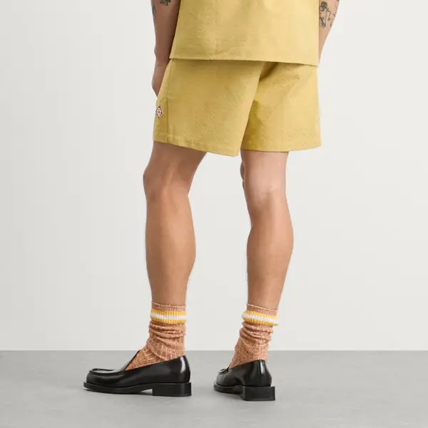 Casablanca Drawstring Cotton Jacquard Monogram Shorts