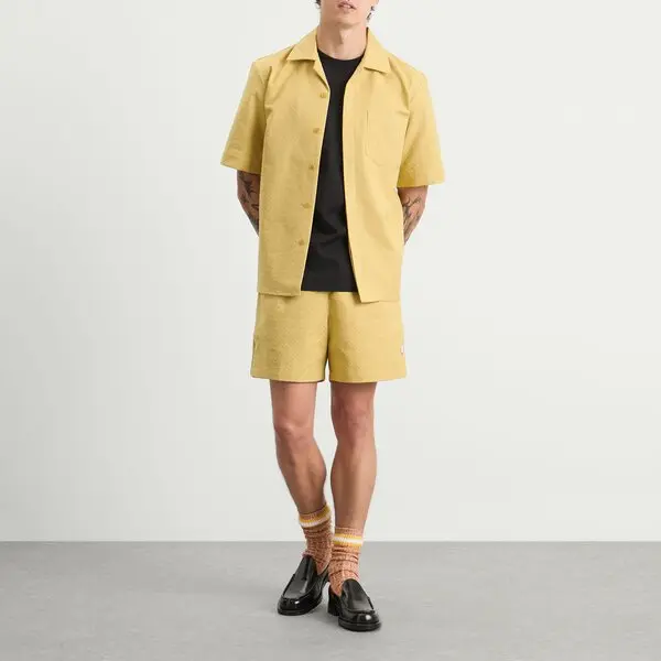 Casablanca Drawstring Cotton Jacquard Monogram Shorts