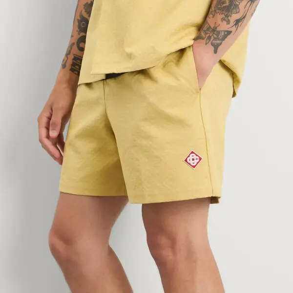 Casablanca Drawstring Cotton Jacquard Monogram Shorts