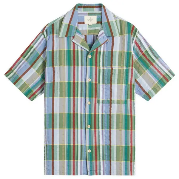 Folk Relaxed Soft Collar Vacation Shirt - Multicolour Check