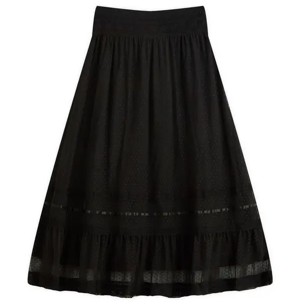 Rixo Tuta Midi Skirt - Black