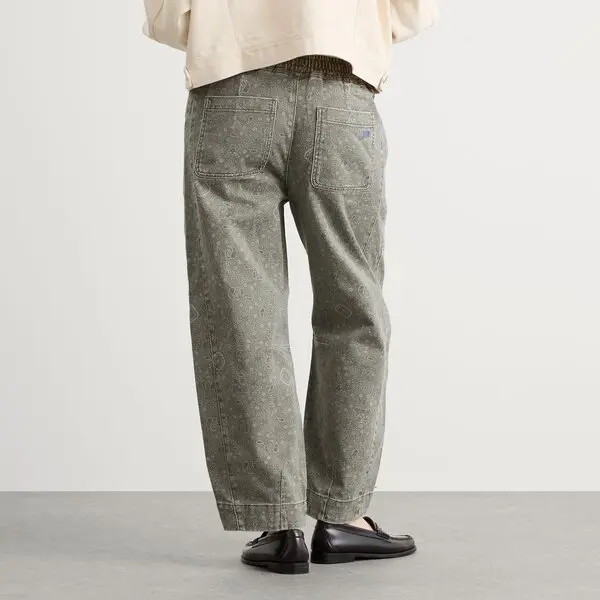 DAMSON MADDER Felix Paisley Barrel Leg Jeans