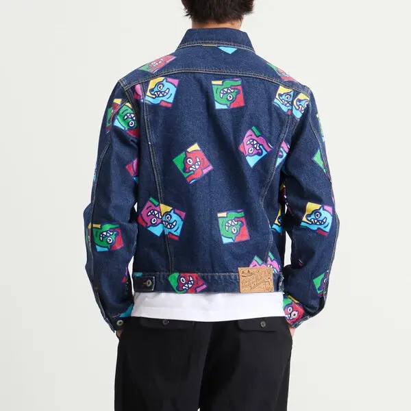ICECREAM Running Dog Tile Denim Trucker Jacket
