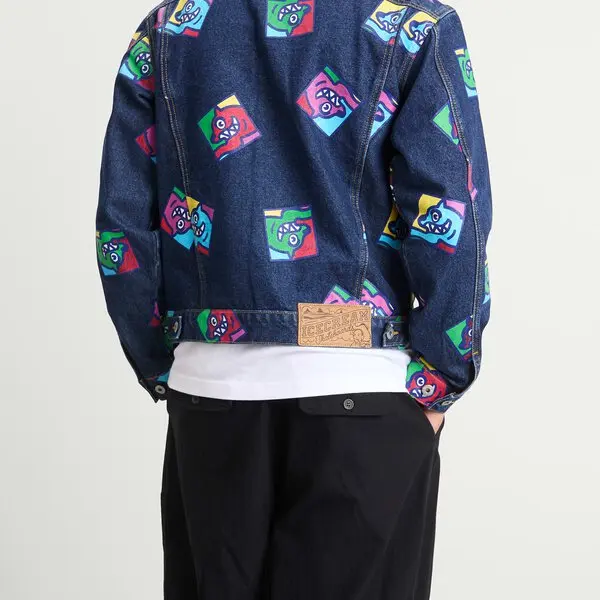 ICECREAM Running Dog Tile Denim Trucker Jacket