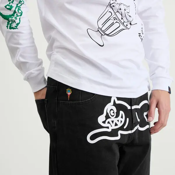 ICECREAM Running Dog Loose Straight Jeans
