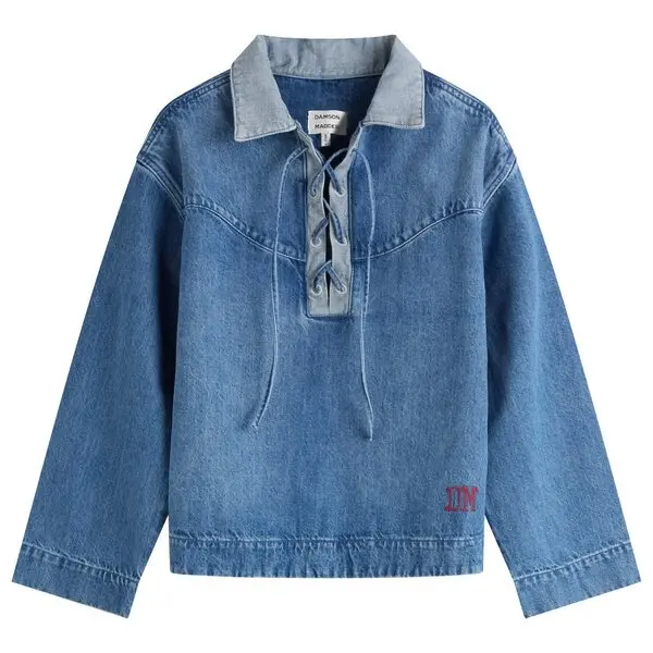 DAMSON MADDER Scarlett Rugby Shirt - Blue