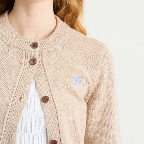 GANNI Core Future Wool Mix Cardigan
