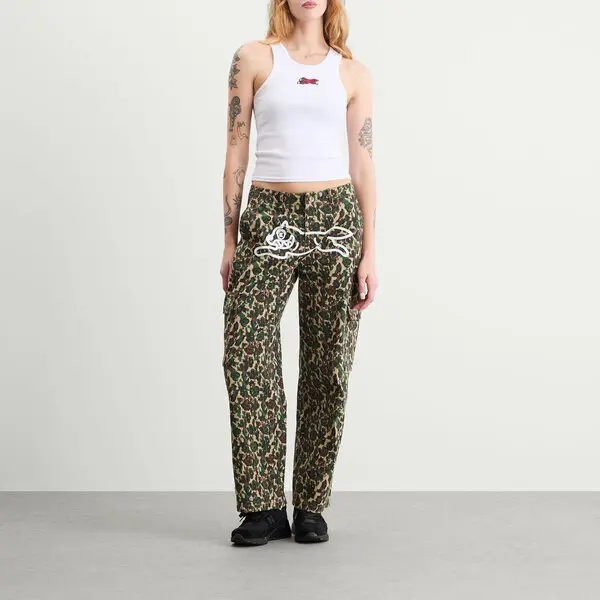 ICECREAM Running Dog Woodland Camouflage Cargo Pants