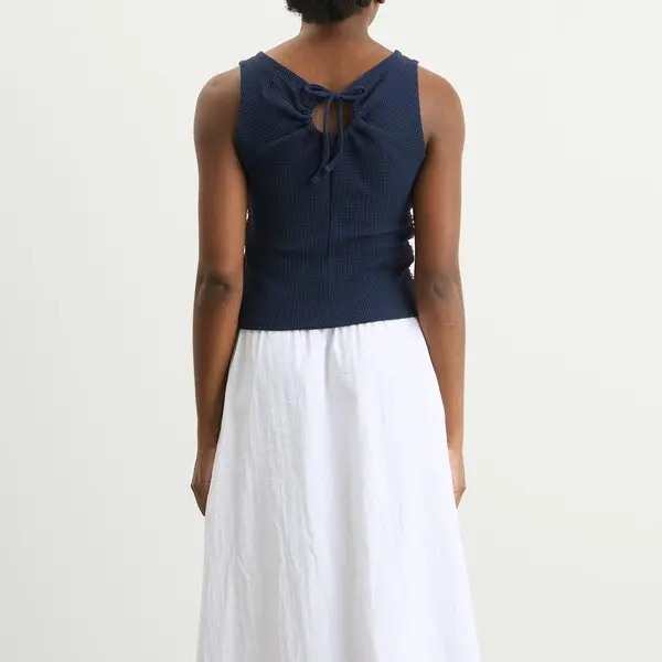 DAMSON MADDER Devon Pointelle Polo Top