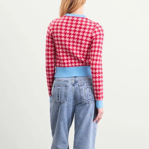 ICECREAM Houndstooth Knit Cardigan