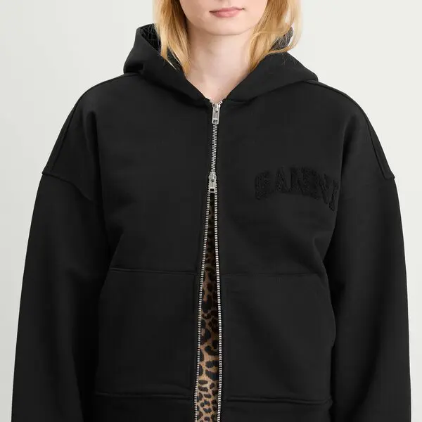 GANNI Heavy Terry Jersey Zip Hoodie